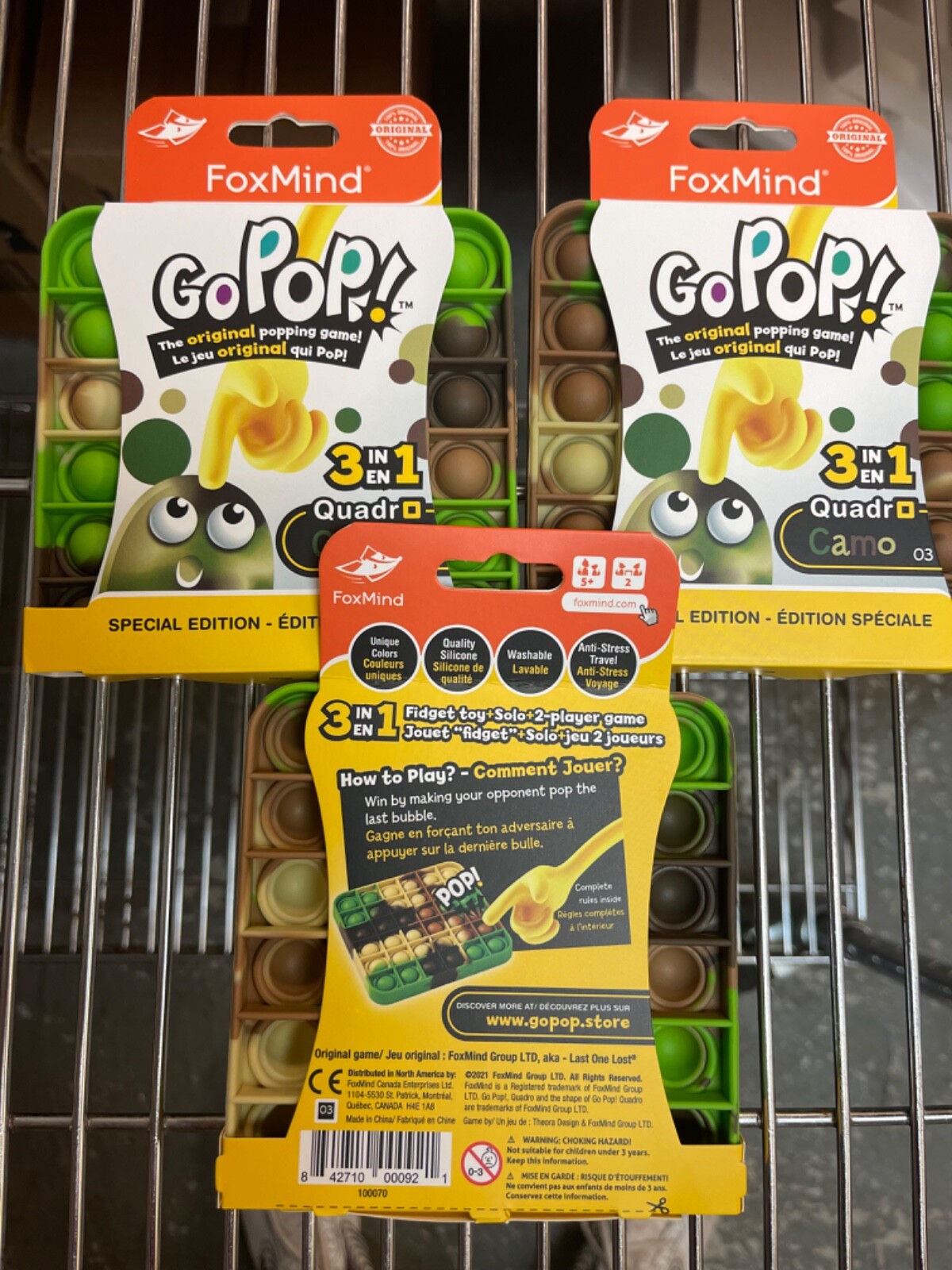 FoxMind Go Pop! Original popping Quadro CAMO Pop It! 3 pack 3 N 1 Special Ed NEW | eBay