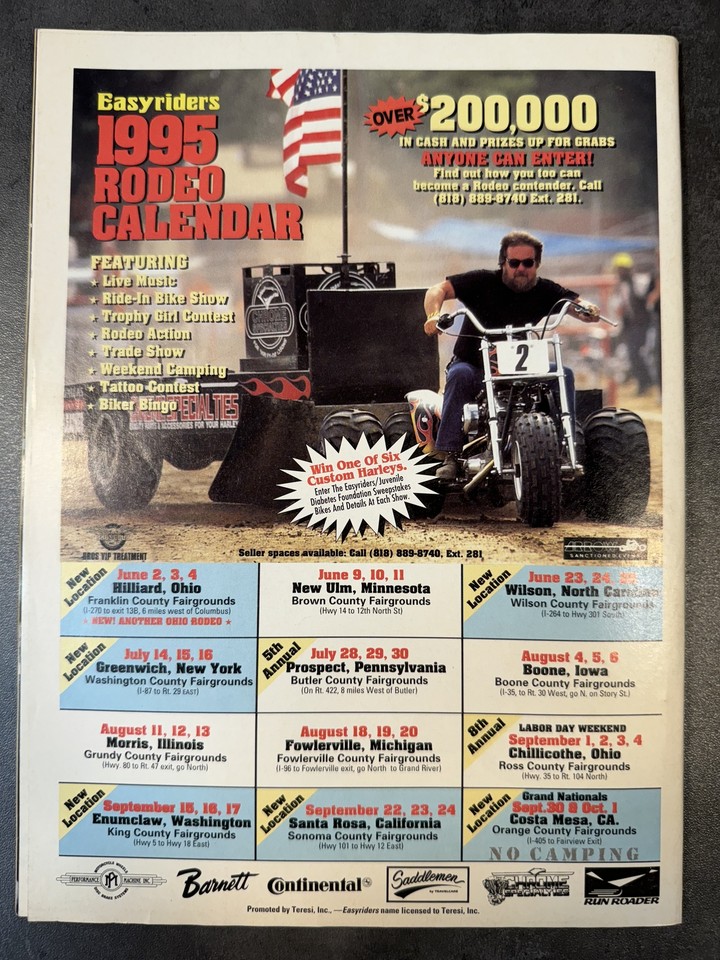 Vintage Biker Magazine by Easyriders August 1995 | eBay