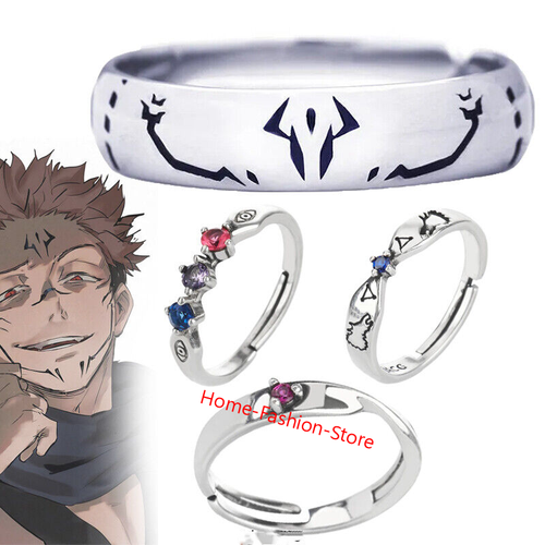 Anime Jujutsu Kaisen Gojo Satoru Cosplay Ring Adjustable Finger Rings ...