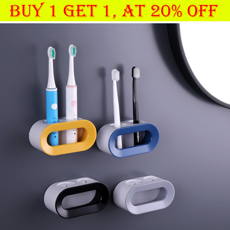 Adhesive Wall Mounted Electric Toothbrush Holder Stand Rack Bathroom ...