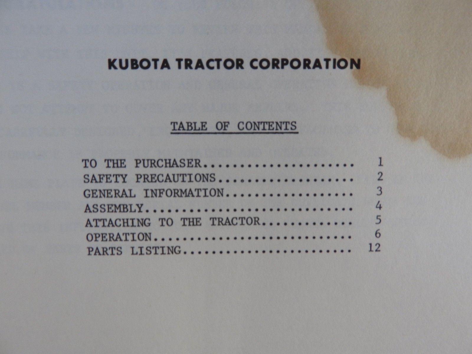 KUBOTA L7550 EARTHCAVATOR TRACTOR B7510 L7515 L7520 BOX SCRAPER OPS ...