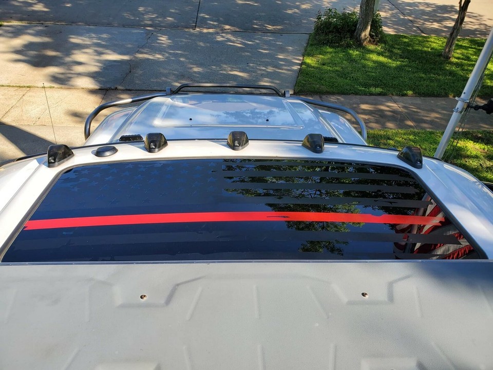 Vinyl Moonroof Decal compatible with DODGE CHEVY FORD Redline Flag | eBay