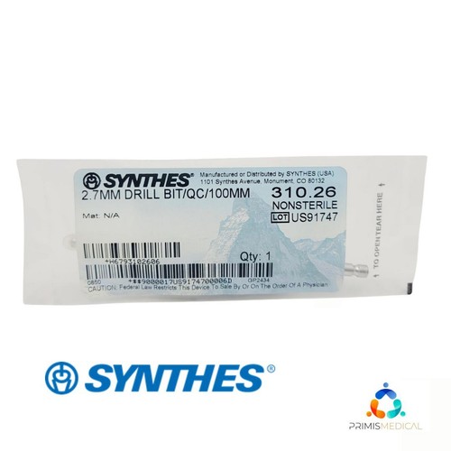 Synthes 310.26 2.7MM Drill Bit Quick Connect Orthopedic New | eBay
