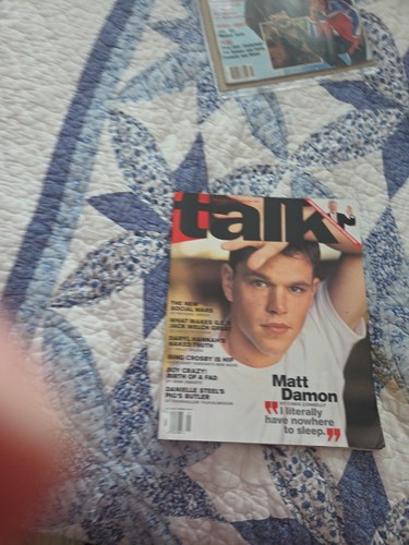 Matt Damon On Cover Of Talk Magazine | eBay