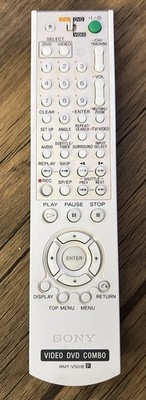 SONY RMT-V501E DVD VCR COMBO REMOTE CONTROL SLV-D370P SLV-D360P SLV ...