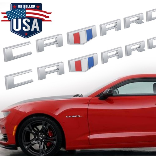 2X SIDE FENDER BADGE FOR CHEVY CAMARO 2010-2015 CHROME EMBLEM LETTERS ...
