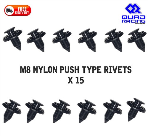 *NEW* NYLON PUSH TYPE RIVETS M8 FITMENT FOR QUAD / ATV FAIRINGS | eBay