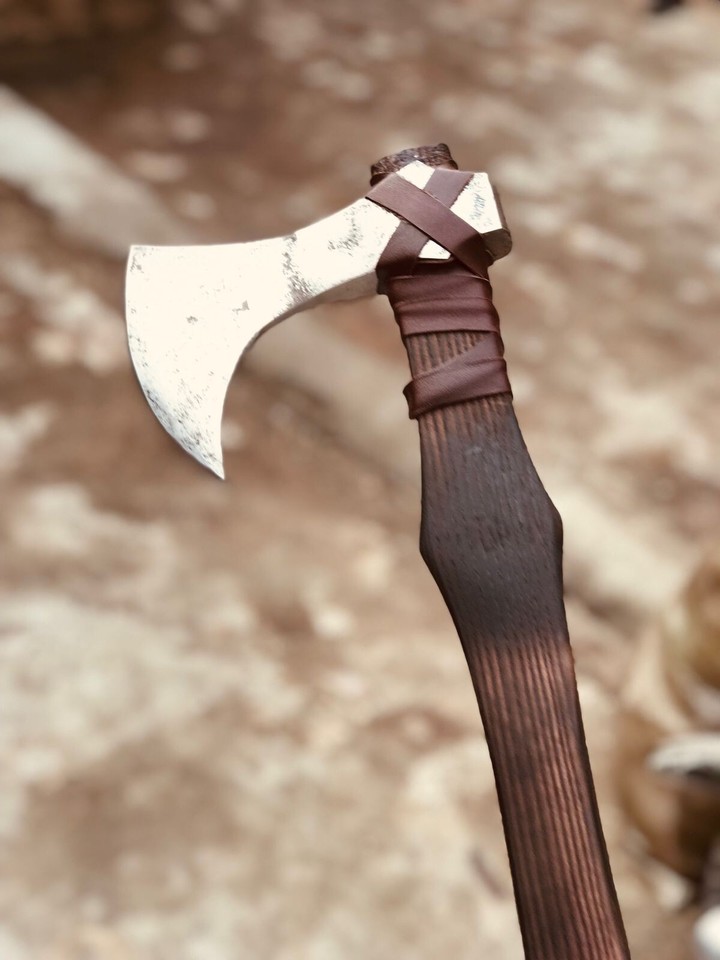 26'' HAND FRGED CARBON STEEL VIKING HATCHET TOMAHAWK HUNTING AXE BATTLE ...
