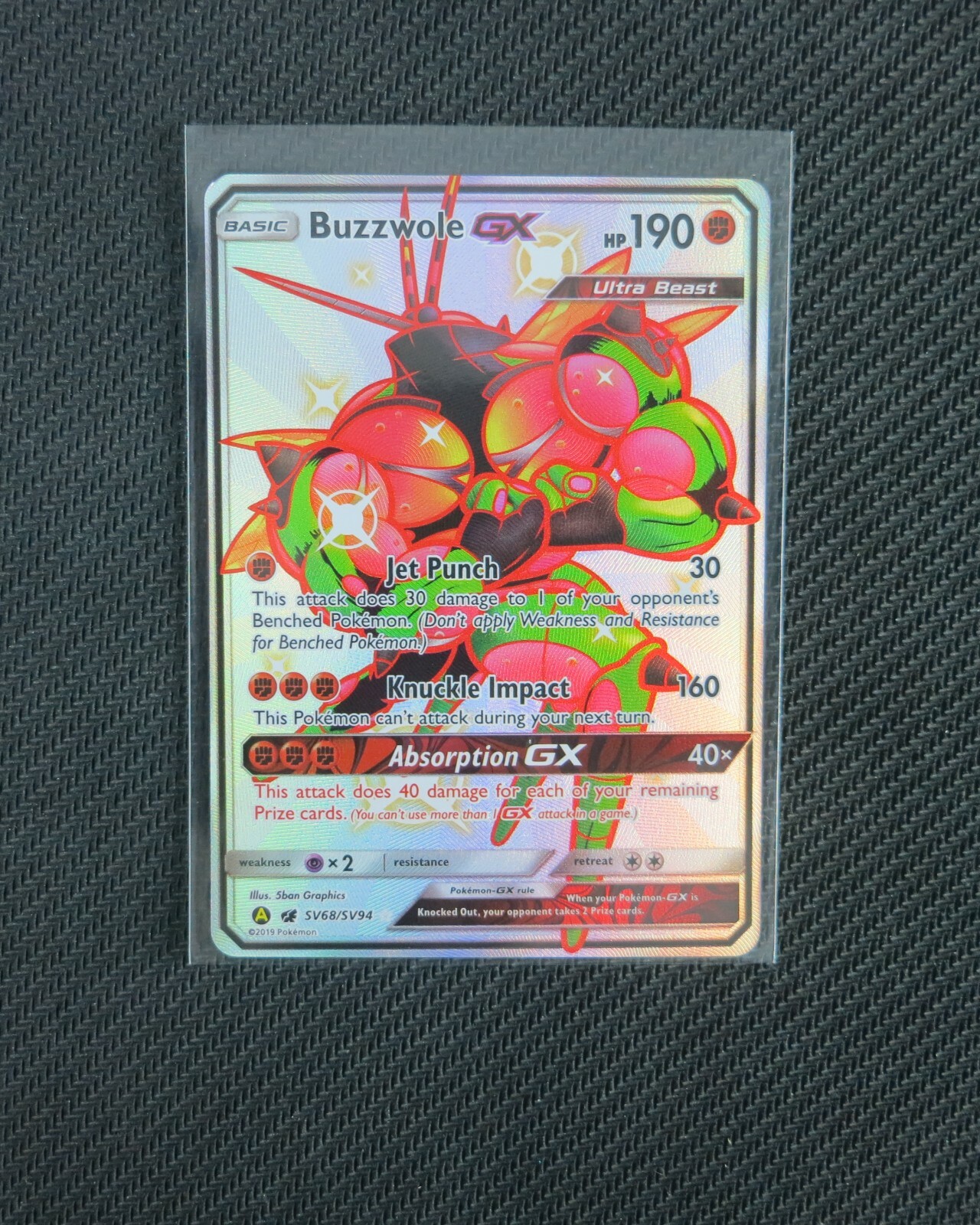 Shiny Buzzwole GX SV68/SV94 HOLO RARE Hidden Fates Pokemon TCG Card | eBay