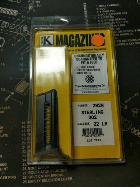 Triple K Mfg. Co. Replacement Magazine for a Sterling Model 302 - 22 ...