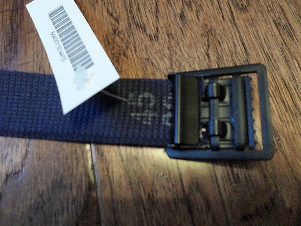 MILITARY ISSUE BLUE WEB BELT WITH BLACK OPEN FACE BUCKLE AIR FORCE NAVY ...
