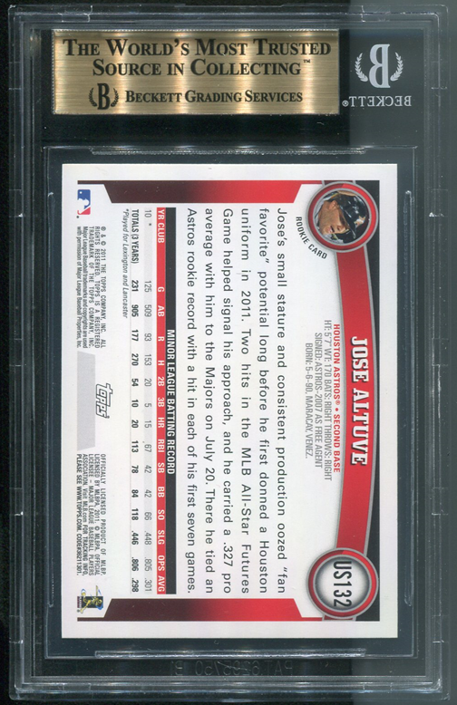 Jose Altuve 2011 Topps Update Target RED Border BGS 9.5 Rookie RC ...