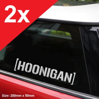 2x Hoonigan Car Sticker Decal Vinyl Ken Block Hoon Drift Monster Red ...