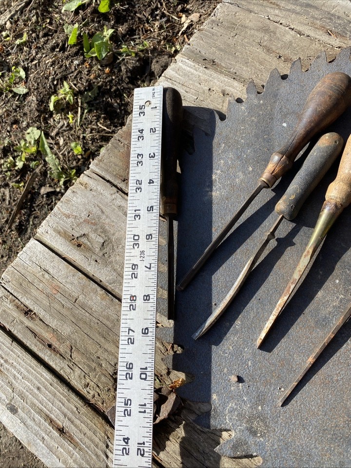 Vintage Wood Carving Tools Or Chisel Tool Lot Of 9 All 1 Price NO ...