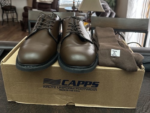 Capps Army AGSU Dress Shoes Size 12D Men’s Brown Leather Made in USA ...