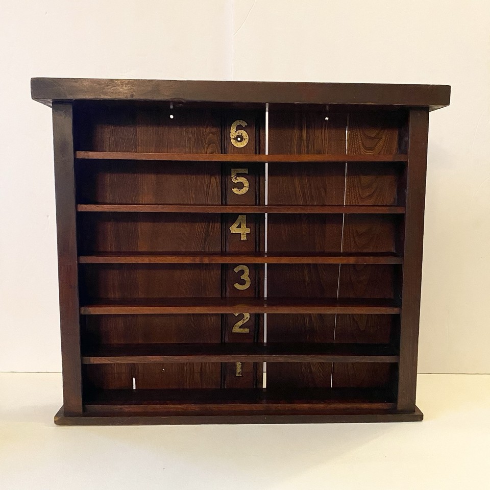 Antique ca. 1917 Brunswick-Balke-Collender BILLIARD WALL RACK w/Balls ...