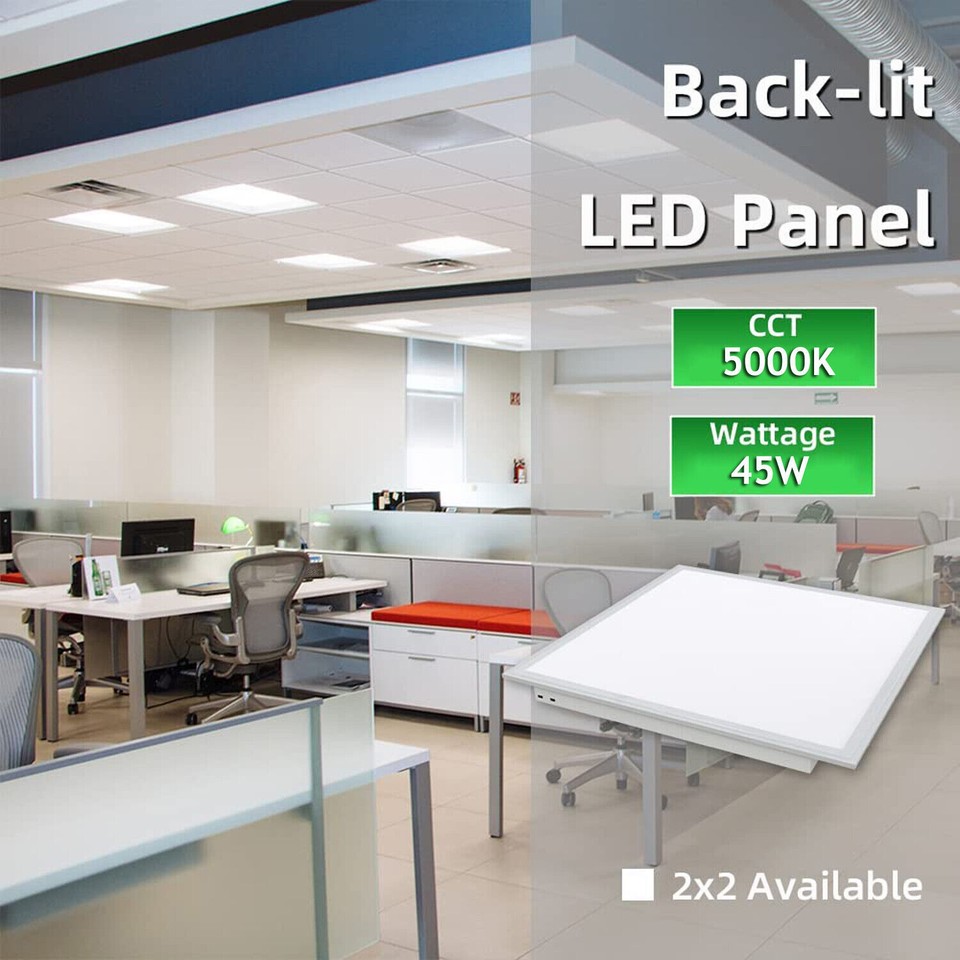 2x4 FT LED Panel Light, 2X2 FT Drop Ceiling Flat Lights for Kitchen ...