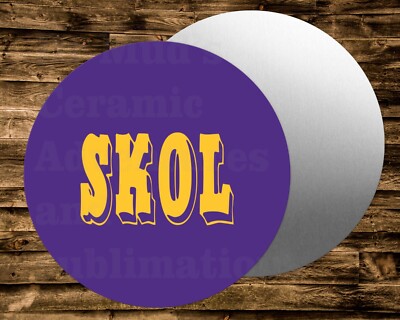 Metal Round Sign VIKINGS SKOL Minnesota Wreaths Crafts & miniatures ...