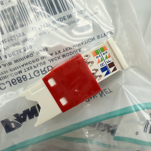 Panduit Category Cat6 Jacks RJ45 CJ688TGRD Box of 50 Color Red Cat6 ...