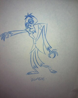 Beetlejuice 1989 Production Chris LaBonte Hand Drawn Model Layout Art ...