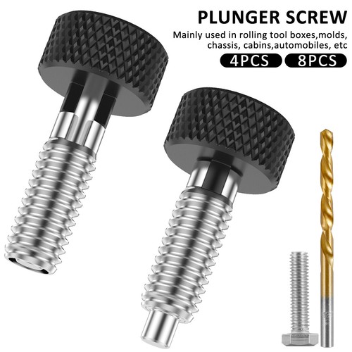 4/8Pcs Hand Retractable Spring Plunger Stainless Steel Lock Out M6 Type ...