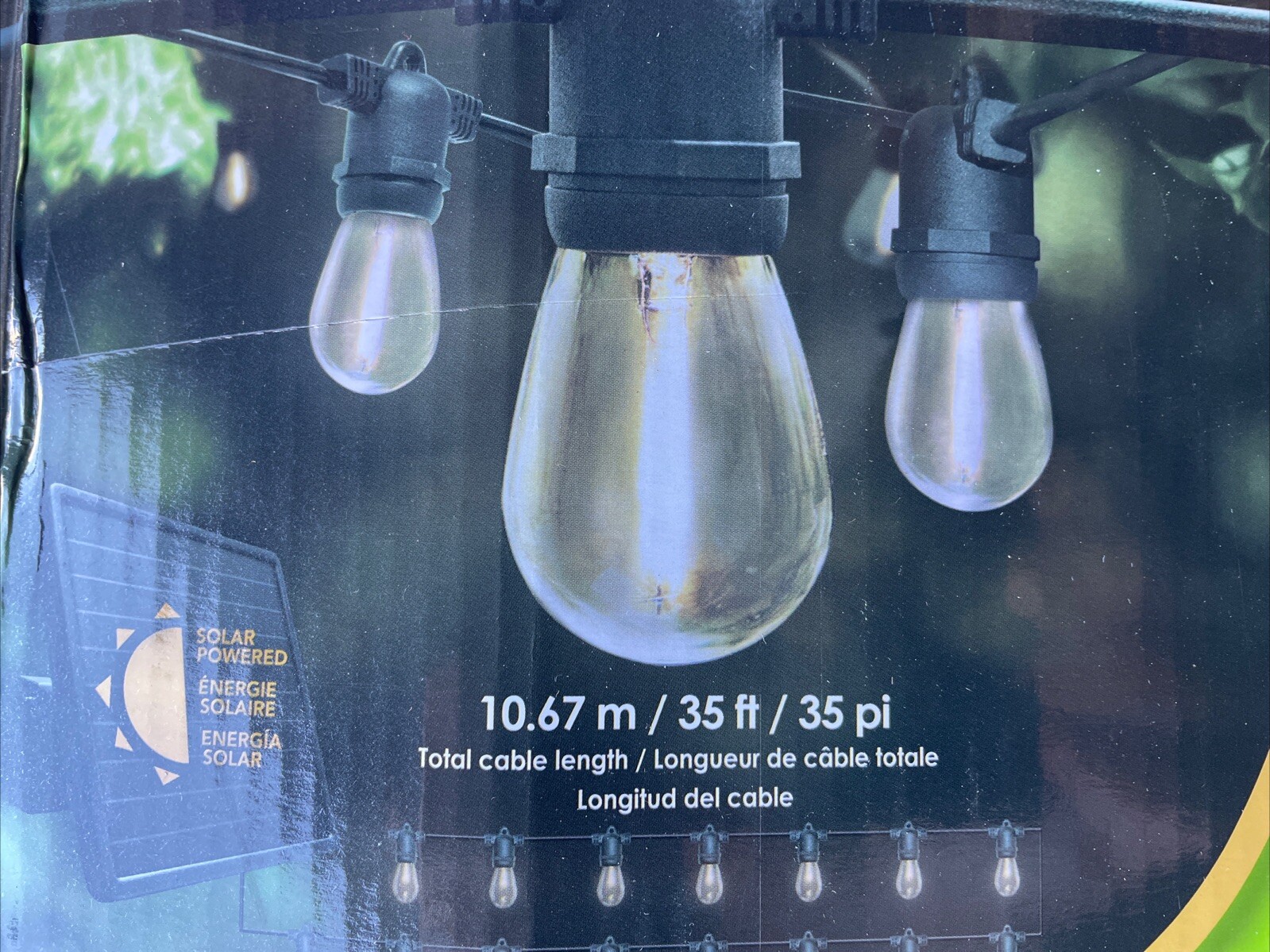 SunForce 15 LED Bulbs Solar String Light w/remote On/Off/Auto ...