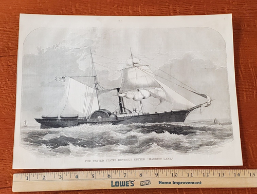 Harper's Weekly 1858 Sketch Print THE UNITED STATES REVENUE CUTTER ...