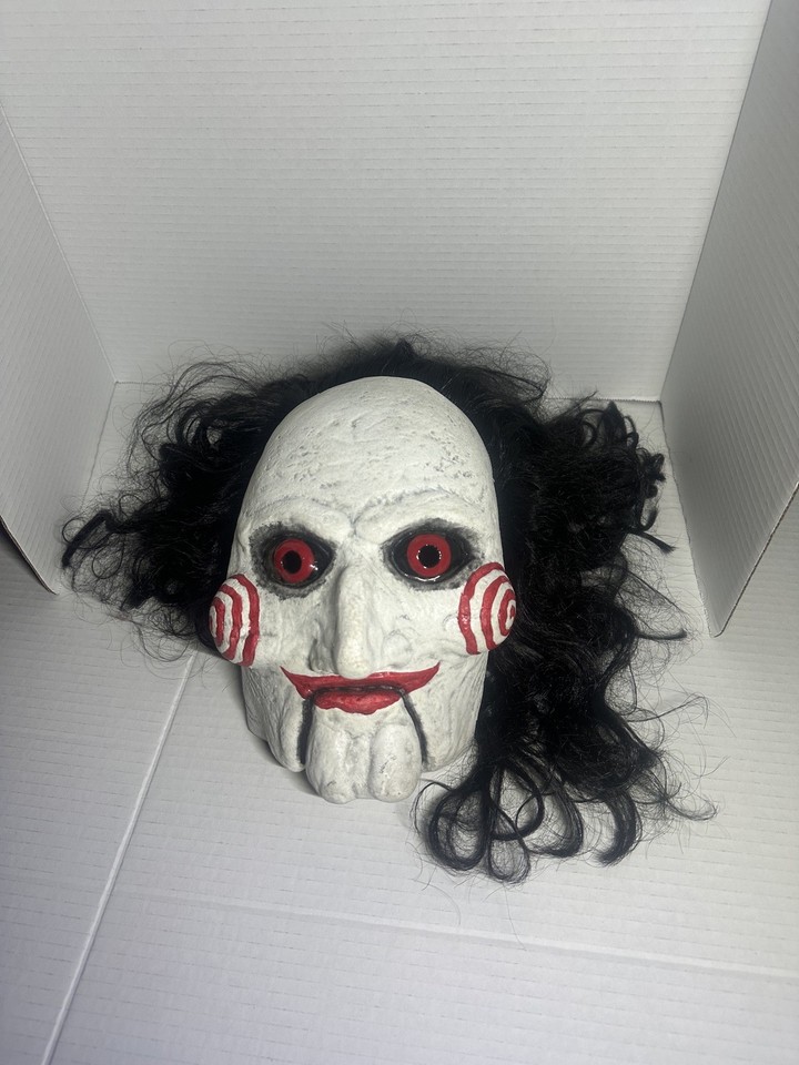 NEW Saw Billy Puppet Mask – Jigsaw Horror Movie Halloween Costume Prop ...