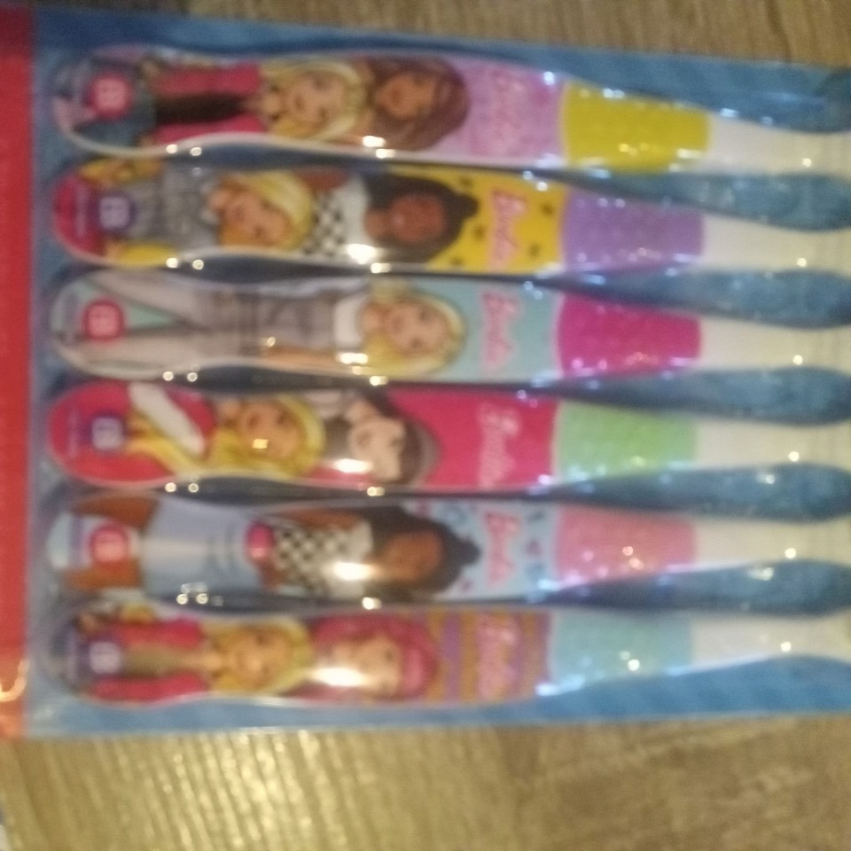 Girls Barbie Brush Buddies 6 Pack Soft Doux Make Brushing Fun! | eBay