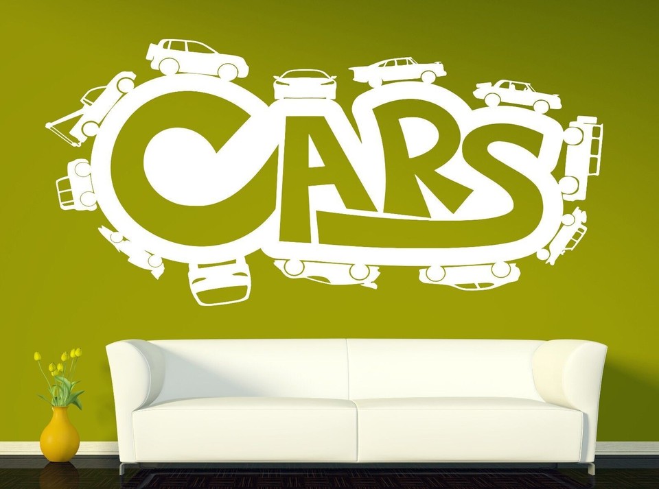 Wall Stickers Vinyl Decal Inscription Cars Cartoon Road Track (n428) | eBay