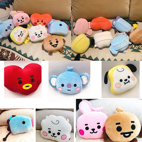 BTS Pillow Doll Plush Stuffed Animal Small Puppets Toy Cushion Throw ...