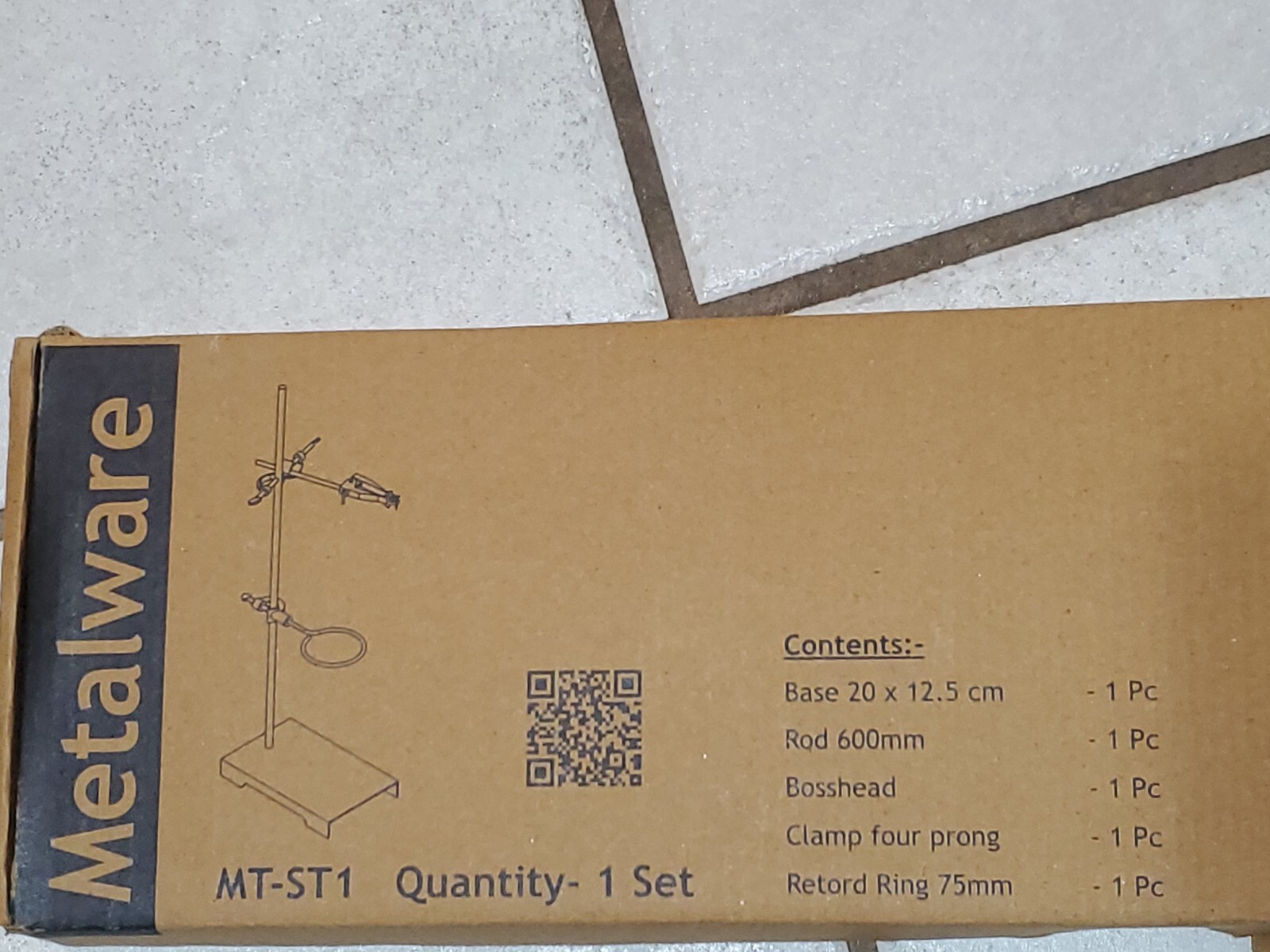 EISCO Premium Lab Metalware Set - Support Stand, Rod, Clamp and Retort ...