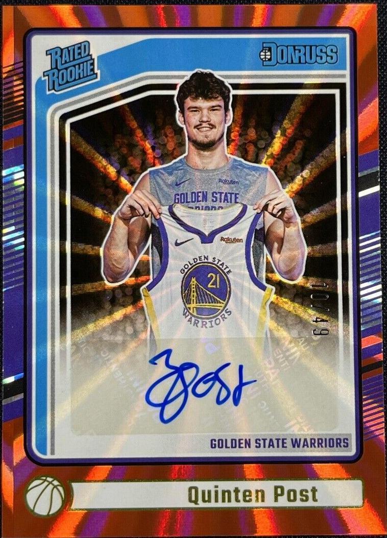 2024-25 Panini Donruss - Rated Rookie Signatures Quinten Post #298 Holo ...
