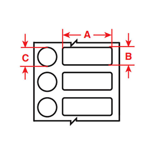 Brady M-117-499 B-499 Nylon Cloth Label Black on White 12.7 x 25.4mm ...