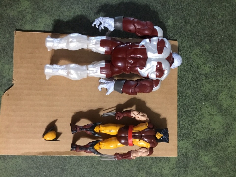 Marvel Legends Retro Wolverine Brown Suit Caliban Baf Complete Lot. X ...