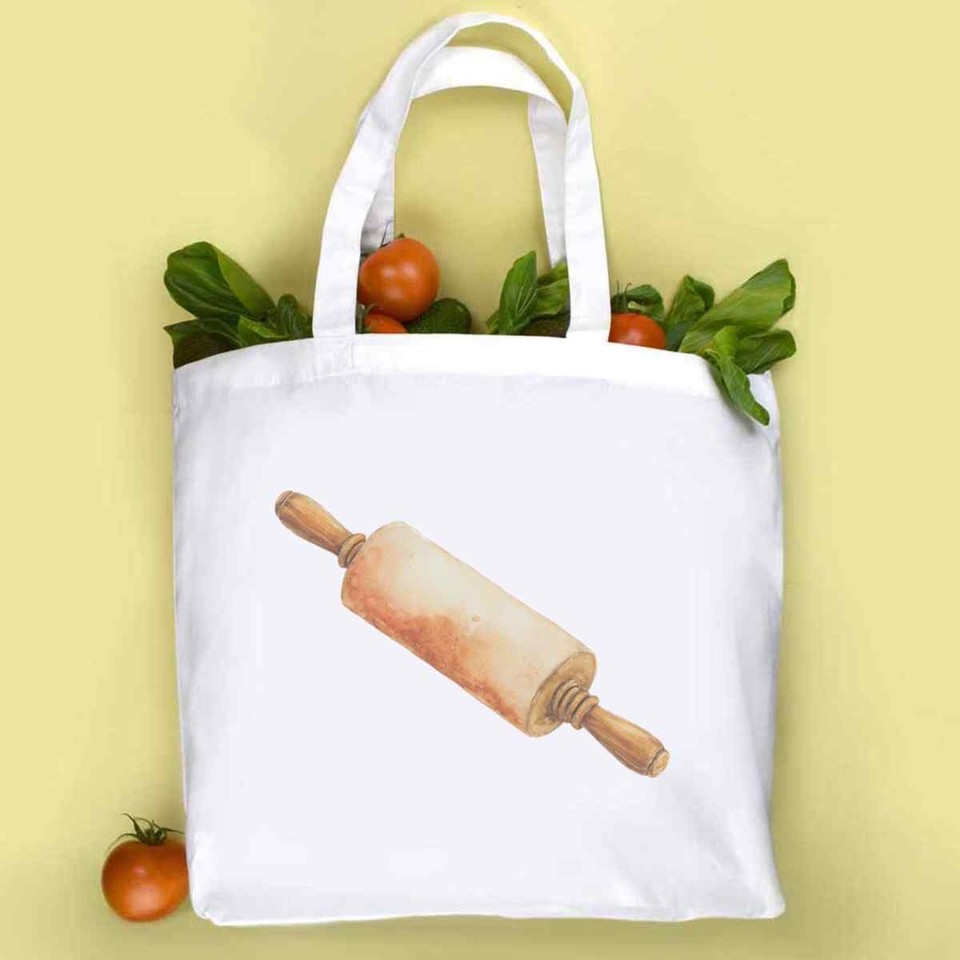 'Wooden Rolling Pin' Tote Shopping Bag For Life (BG00086152) | eBay UK