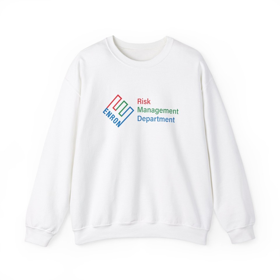 Enron Risk Management Department Crewneck Crewneck Sweatshirt, Enron ...