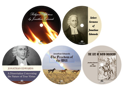 Jonathan Edwards 5 Philosophy & Spiritual Audiobooks in 5 MP3 Audio CDs ...