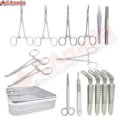 Canine Castration Kit of 16Pcs Basic General Minor Spay Set Veterinary ...