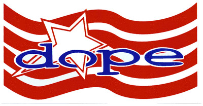 10" Sticker - Dope VINTAGE 1990s USA Flag Logo Rock Nu Metal Band Music ...