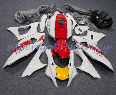 For Yamaha YZF R7 2022 2024 White Red Painted Fairing Kit ABS Injection ...