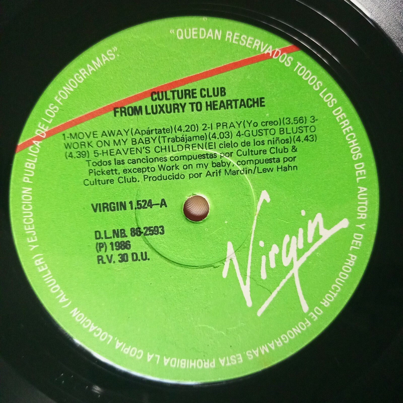 Culture Club – From Luxury To Heartache [1986] Vinyl LP Electronic Pop ...