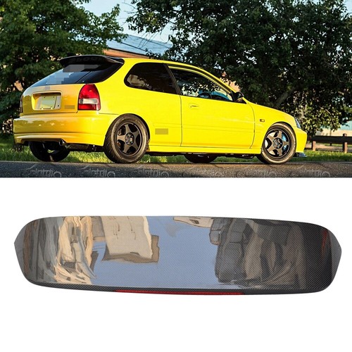 Carbon Fiber Rear Trunk Wing Spoiler With LED Light For Honda Civic EK9 ...