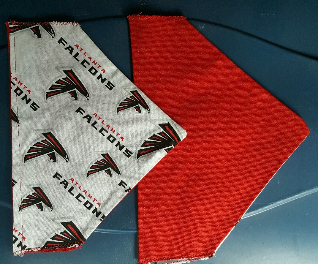 ATLANTA FALCONS NFL HOMEMADE 2 SIDED DOG SCARF (PICK SIZE) | eBay
