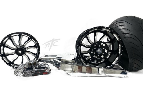 BUSA 330 CHROME FAT TIRE KIT BLACK CONTRAST INFERNO WHEEL 08-12 SUZUKI ...
