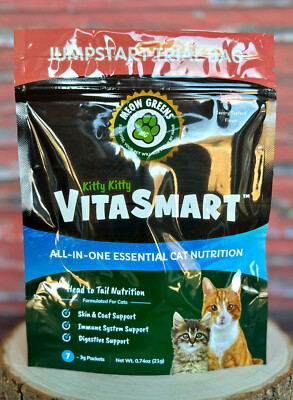 MEOW GREENS Nutritional Supplement for CATS 7pck - STARTER BAG + Yummy ...