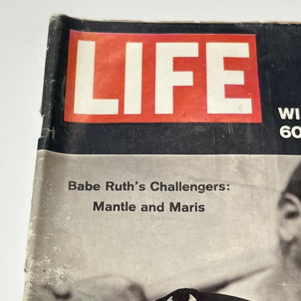 Vintage Life Magazine August 18, 1961 Baseball Mickey Mantel Roger ...