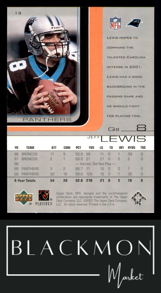 2001 SPX #13 Jeff Lewis | eBay