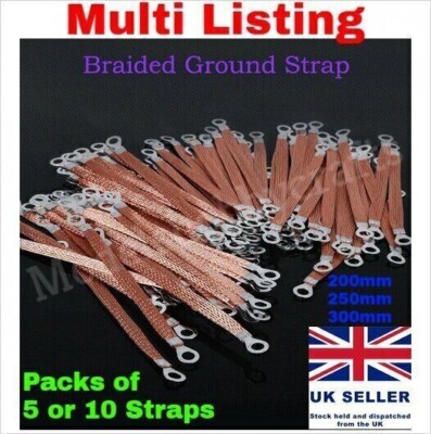 Copper Clad Aluminium Flat Braid Earth Ground Lead Strap Cable Wire ...