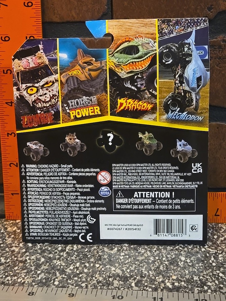 Monster Jam Official Mini 5-Pack with Mystery Collectible Monster Truck ...